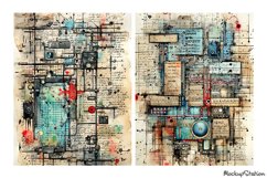 Abstract Background Junk Journal Pages, Fantasy (3334836)