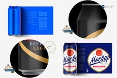 500ml Aluminum Can & label Mockup Bundle
