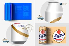 500ml Aluminum Can & label Mockup Bundle