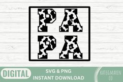 Papa Cow SVG | Cow Print Dada SVG | Western Dad SVG