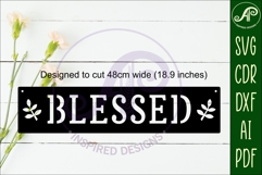 Blessed Word wall art sign, SVG file
