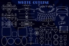 Decorative Elements White| Hand Drawn Frame, Divider, Banner