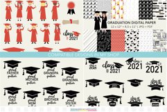 Graduation scrapbook paper packs for graduation party in red (1251078 ...