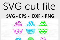 Easter SVG Bundle - Easter Egg Split Monogram - 6 eggs (217881 ...