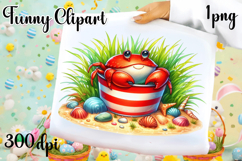 Watercolor baby crab clipart. Cute crab (6733947)