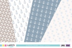 Nautical Digital Scrapbooking paper pack | 12x12 + Letter