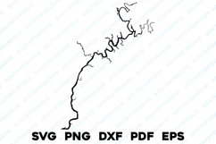 Bankhead Lake Alabama Map Silhouette Shape Design (2364797)