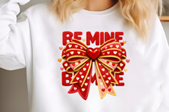 Be Mine With Bow Valentine PNG