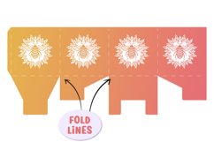 Bee and Flower Tealight Box Template