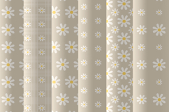 Beige daisy seamless pattern png Daisy digital paper floral