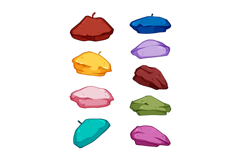 beret set cartoon (6557506)