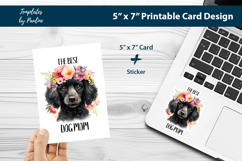 Best Dog Mom Printable Card, Poodle Best Dog Mom Sticker