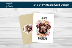 Best Dog Mom Printable Card, Retriever Best Dog Mom Sticker