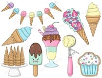 Ice Cream CLIPART Summer Tropical Dessert Candy PNG Files (1354864 ...