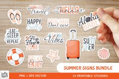 Summer quotes stickers bundle