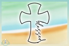 Blessed Cross Outline SVG