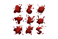 blood stain set cartoon (6557684)
