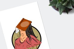 Bookworm wall art / Book lover art poster