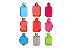 bottle pain relief set cartoon (6557766)