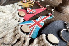 British Gnomes Laser Cut Designs - Macrame Keychain