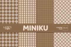 Brown Plaid Digital Paper Pack, 12x12 JPG PNG