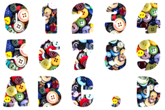 Buttons Sewing Craft Font Letters Alphabet ABC JPG PNG
