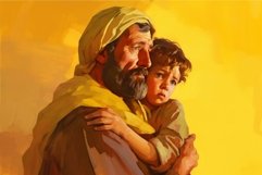 Ancient father child. Generate Ai