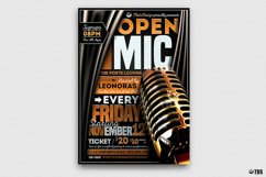 Open Mic Flyer Template (74804) | Flyers | Design Bundles