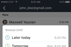 Snooze Mail UI Graphic