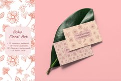 Boho Floral Art - Flowers and Leaves Clipart, Digital Paper