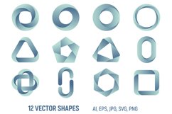 Gradient logos templates. Vector color symbols.