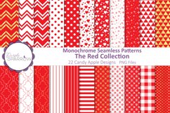 Monochrome Seamless Patterns | Red Collection