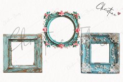 Teal Shabby Chic Frame Overlay | Cottage PNG (4546798)