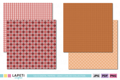 Plaid Digital Papers, Gingham and Check Patterns