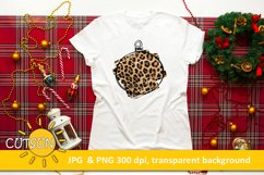Christmas Ornament Leopard sublimation design