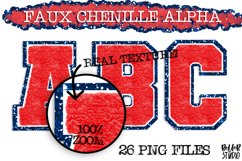 Faux Chenille Alphabet Set, Varsity Alphabet, Red (1822407)