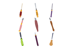 chisel carving set cartoon (6564373)