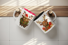 Christmas mug wrap printable sublimation design