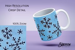 Chunky Funky Snowflake Sublimation Mug Wraps