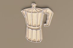Layered Coffee Maker Laser Cut File | Coffee SVG