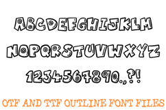 Comic Doodle Alphabet Font Letters Cartoon ABC OTF TTF Type