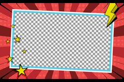Comic pop art cartoon frame background with blank (4298003)