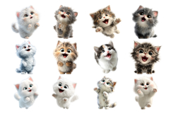 Cute Baby Kitten Clipart Bundle 28 PNG
