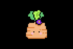 Cute carrots character illustration pixel art design