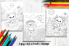 Summer coloring pages for kids, Bear coloring pages