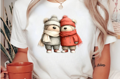 Cute watercolor teddy bear love clipart