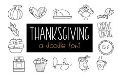 Gobble Gobble - A Thanksgiving / Fall Doodles Font (147814) | Dingbats ...