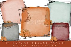 Autumn Square Frames - Set of 15 Fall Themed Designs