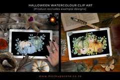 8 Spooky Halloween Device Mockups, Flat Lay PNG Files