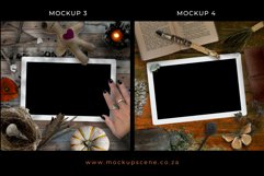 8 Spooky Halloween Device Mockups, Flat Lay PNG Files